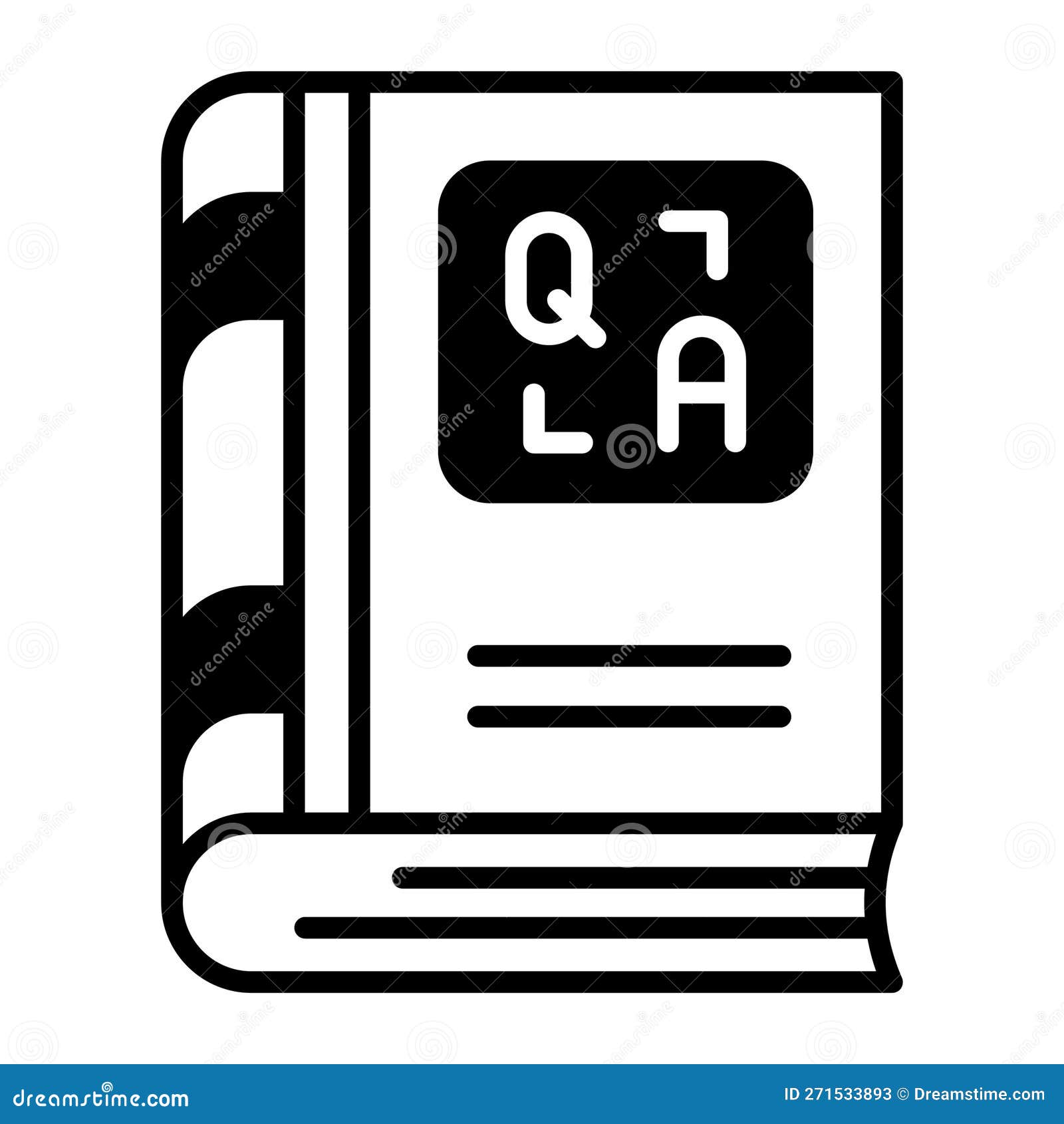 Question and Answer Book Vector in Trendy Style, Premium Icon Stock ...