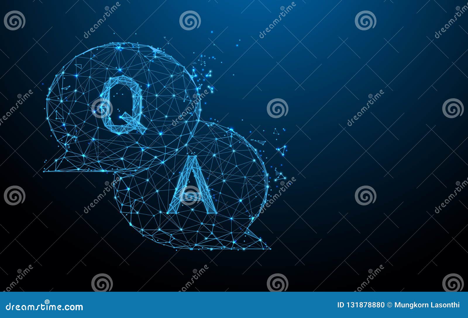 Question & Answer Bubble Chat Form Lines, Triangles and Particle Style ...