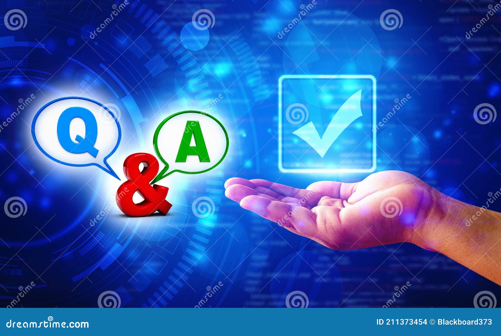Question and Answer Bubble Chat, Questionnaire, Quiz Concept. 3d ...
