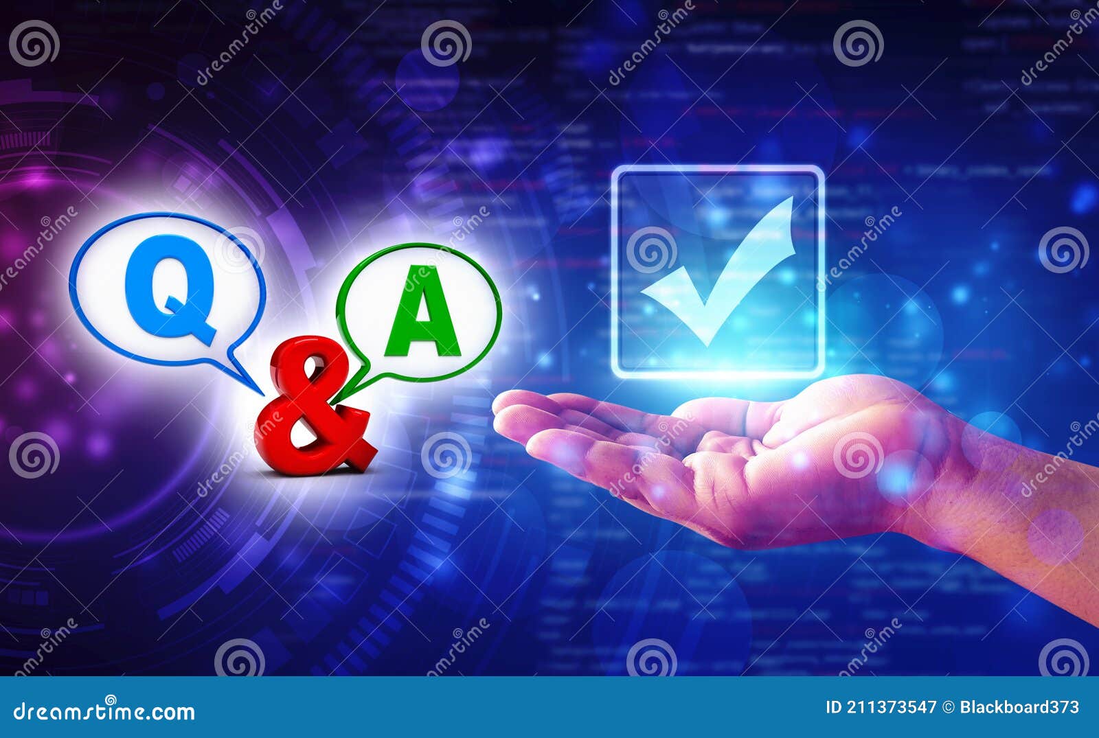 Question and Answer Bubble Chat, Questionnaire, Quiz Concept. 3d ...