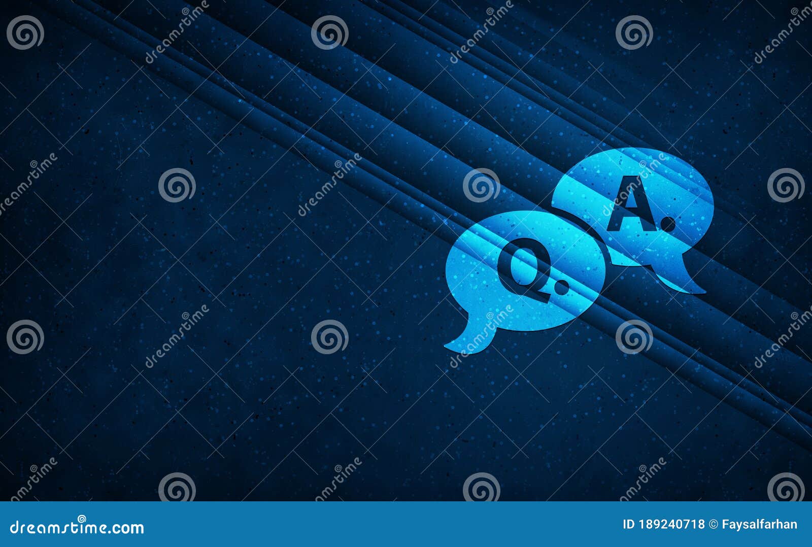 Question Answer Bubble Icon Natural Sky Light Abstract Dark Blue ...