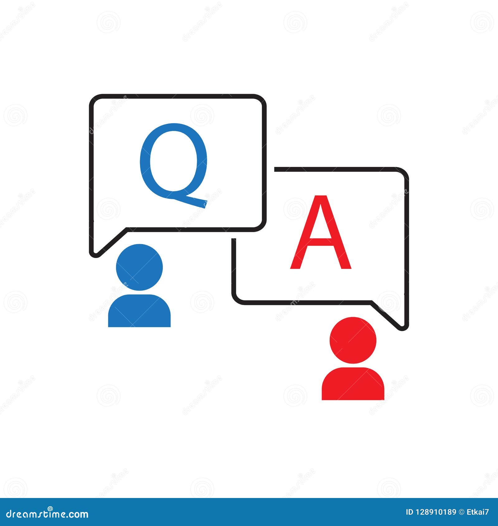 Question and Answer in the Bubble. Stock Vector - Illustration of ...