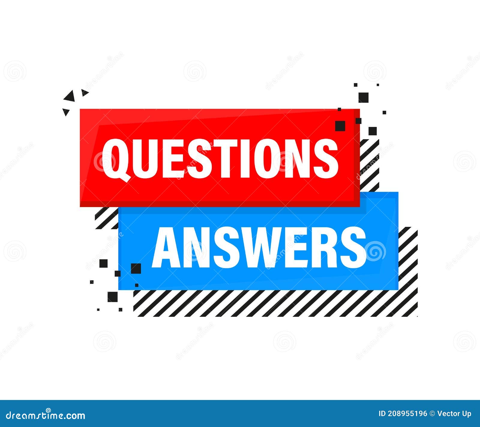 Question Answer Chat Balloons in Red and Blue Colors on a Blue ...
