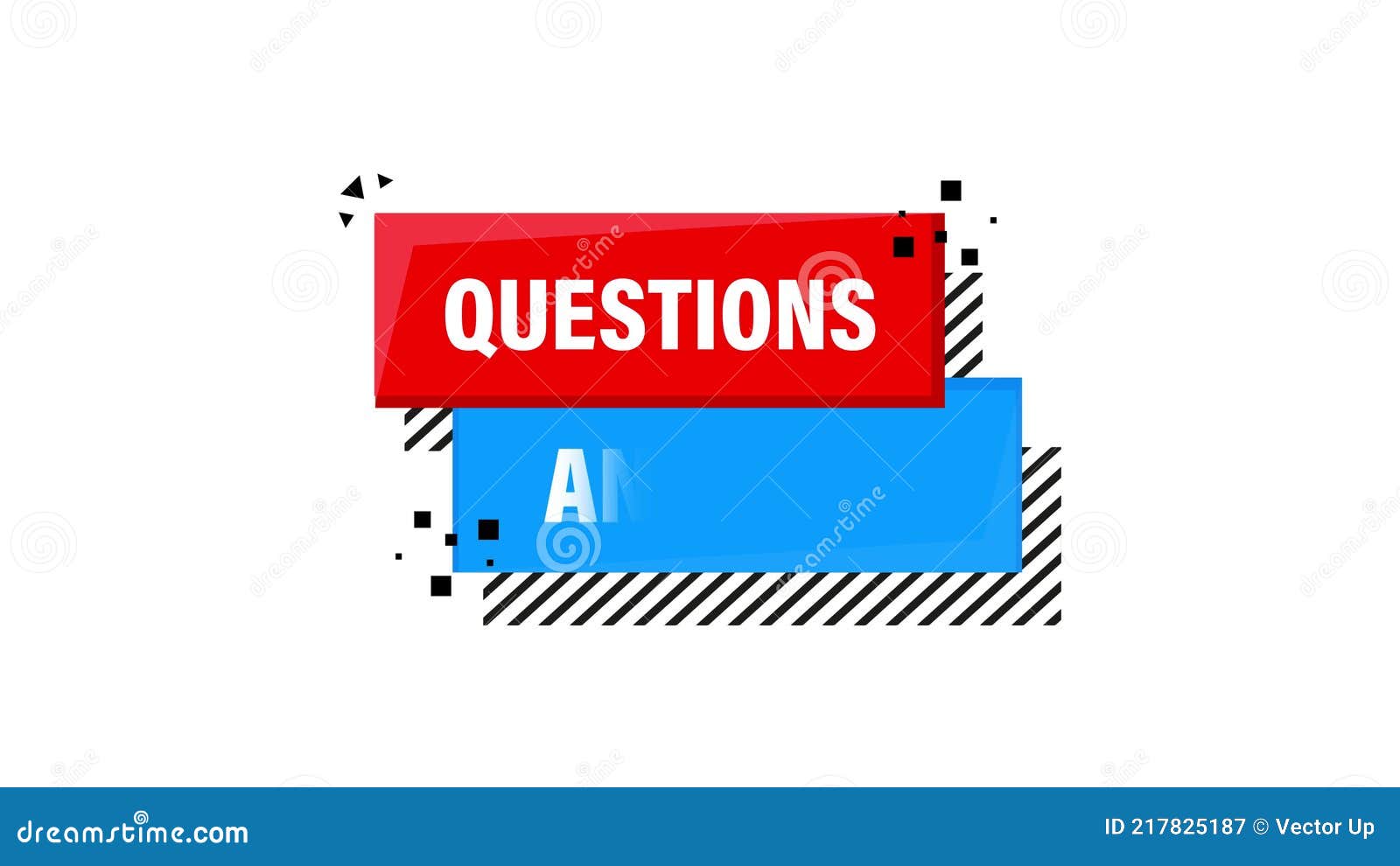 Question Answer Chat Balloons in Red and Blue Colors on a Blue ...
