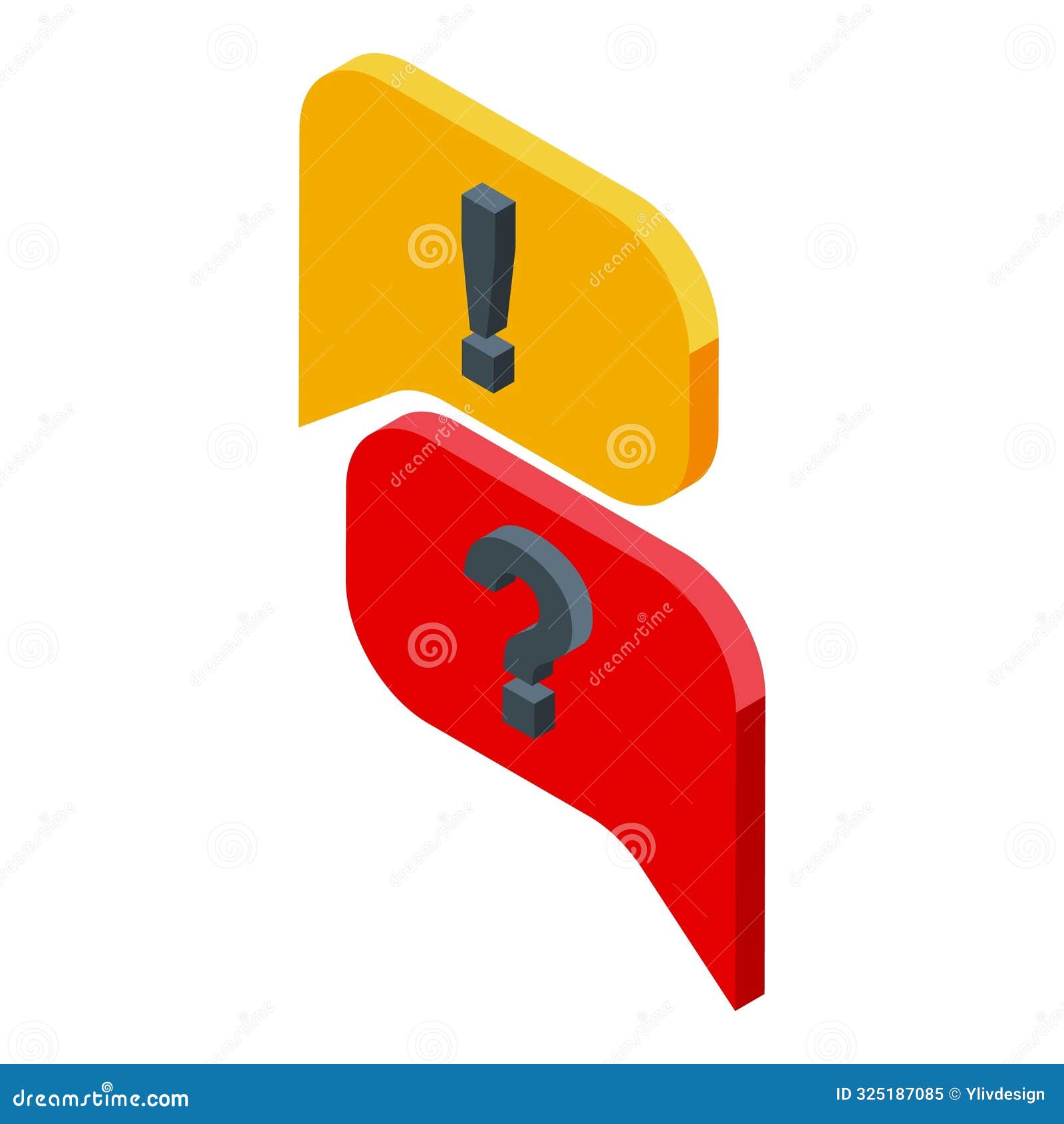 Question and Answer Chat Bubbles Showing Problem Solving Stock Vector ...