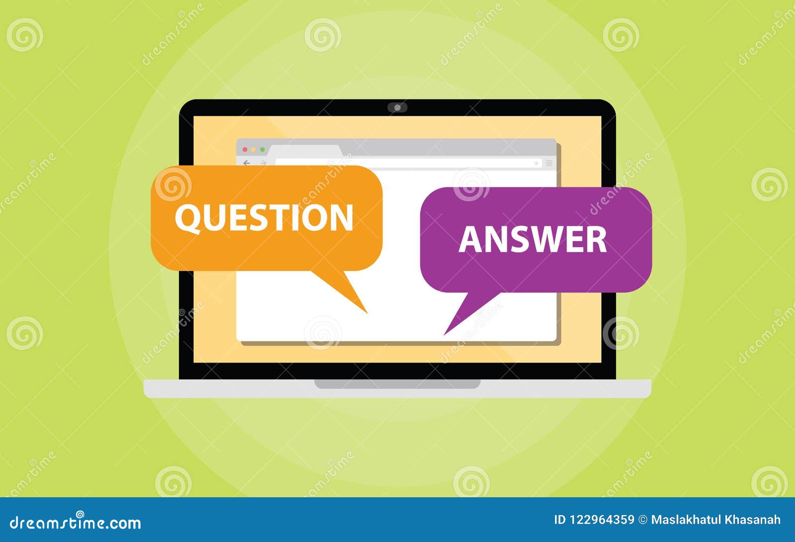 Question and Answer Chat Concept on Laptop Screen Stock Illustration ... Question and Answer Chat Concept on Laptop Screen Stock Illustration ...
