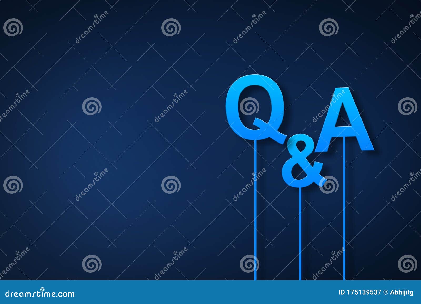 Question And Answer Concept On Blue Background, Digital Question Mark ...