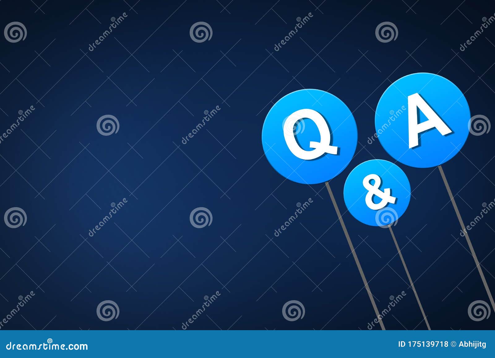 Question and Answer Concept on Blue Background, Digital Question Mark ...