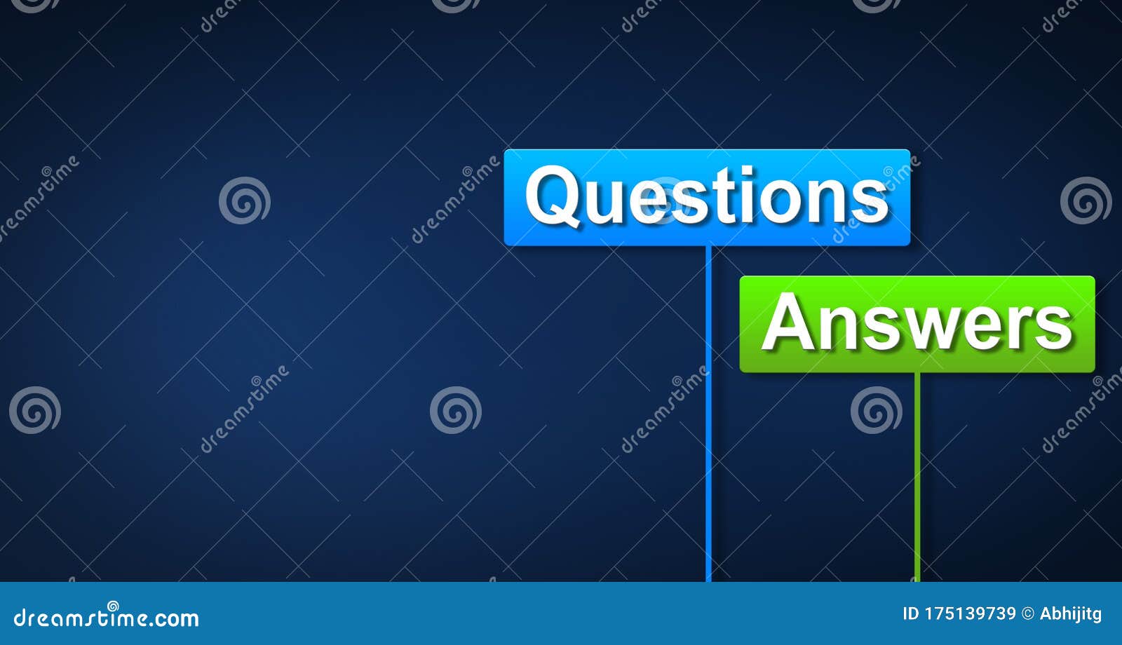 Question and Answer Concept on Blue Background, Digital Question Mark ...