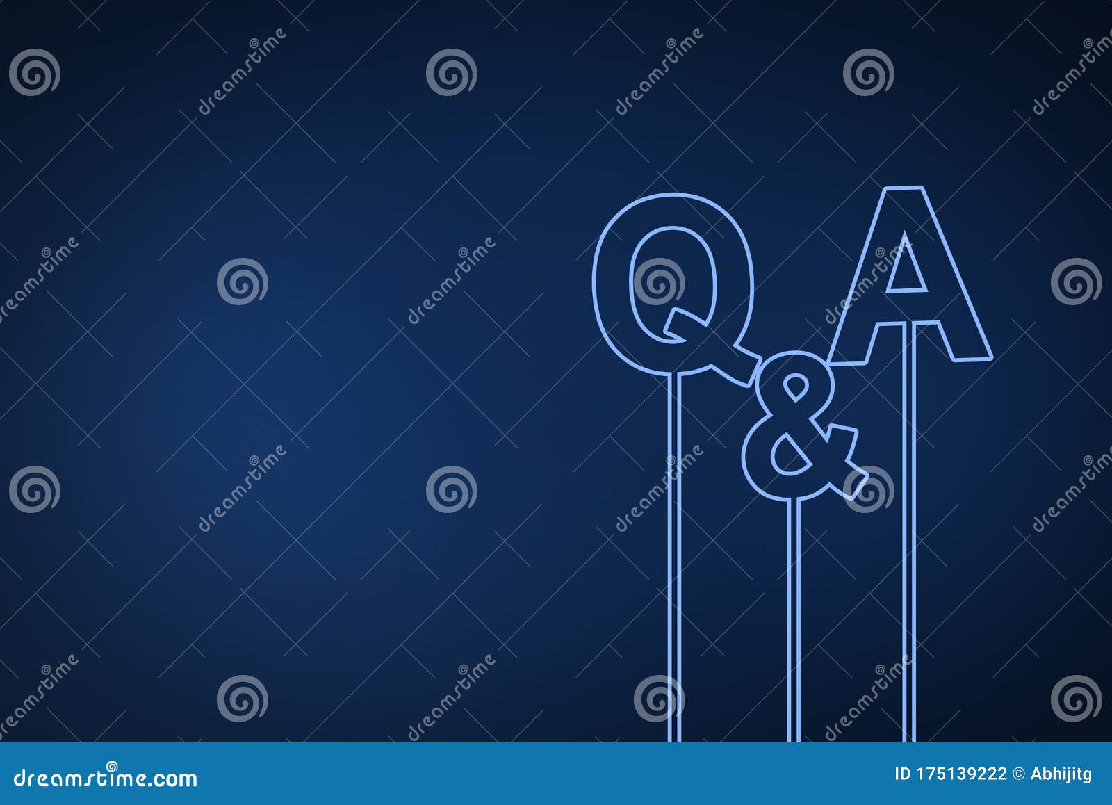 Question and Answer Concept on Blue Background, Digital Question Mark ...