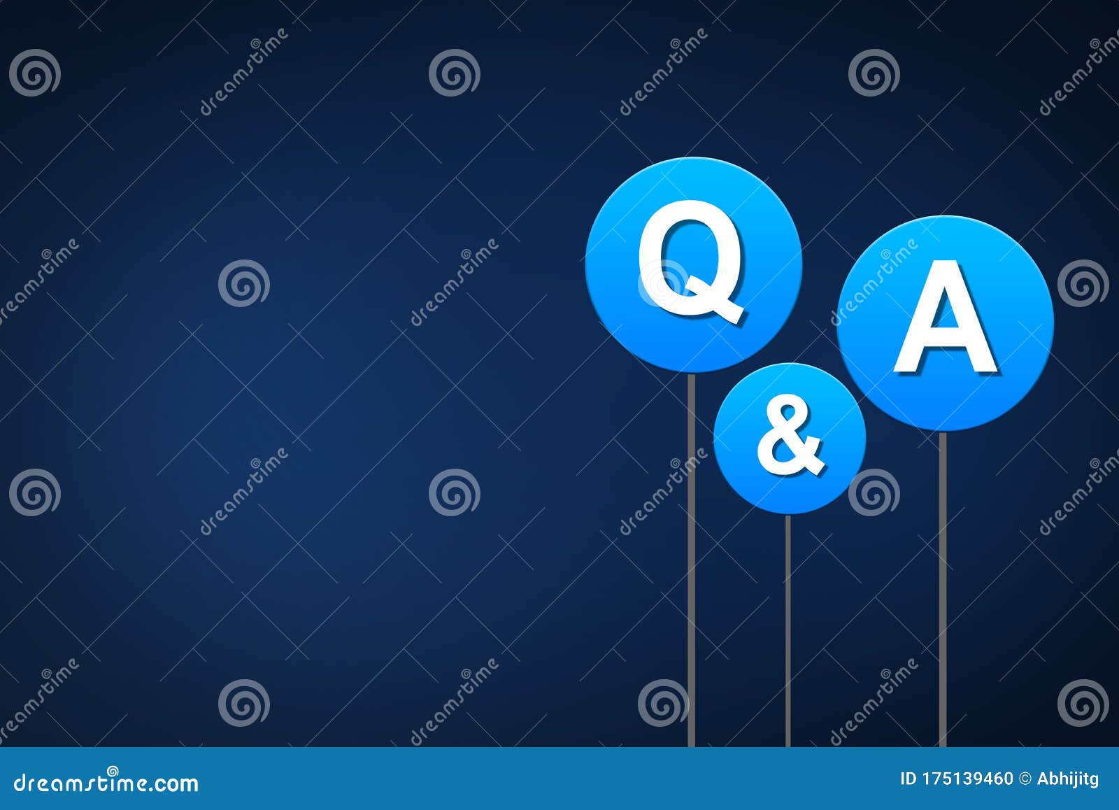 Question and Answer Concept on Blue Background, Digital Question Mark ...