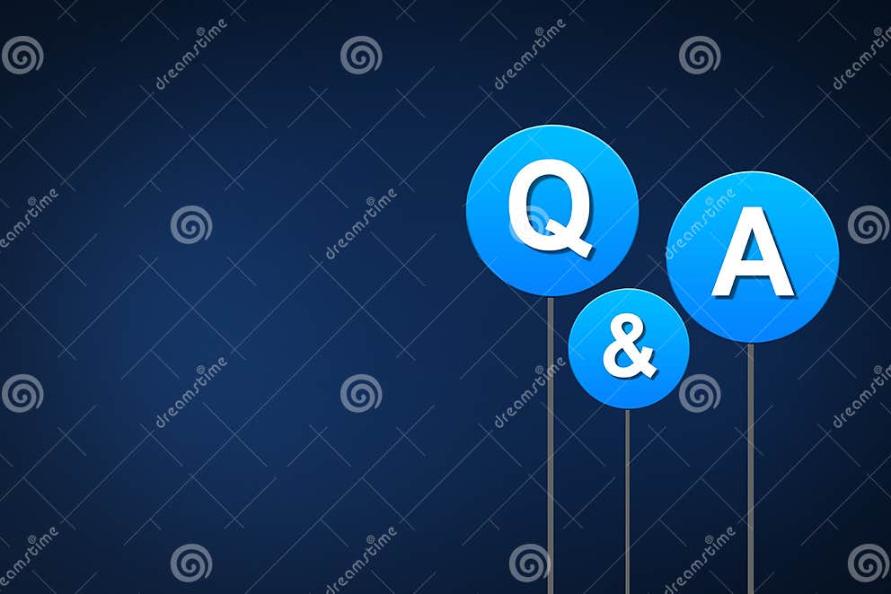 Question and Answer Concept on Blue Background, Digital Question Mark ...
