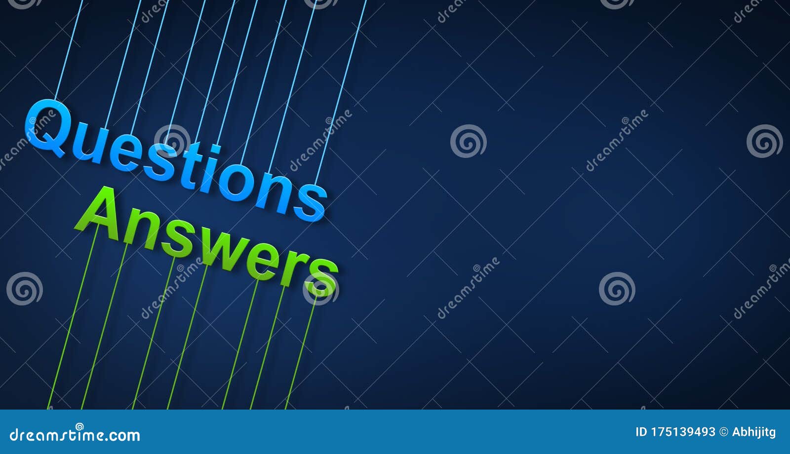 Question and Answer Concept on Blue Background, Digital Question Mark ...