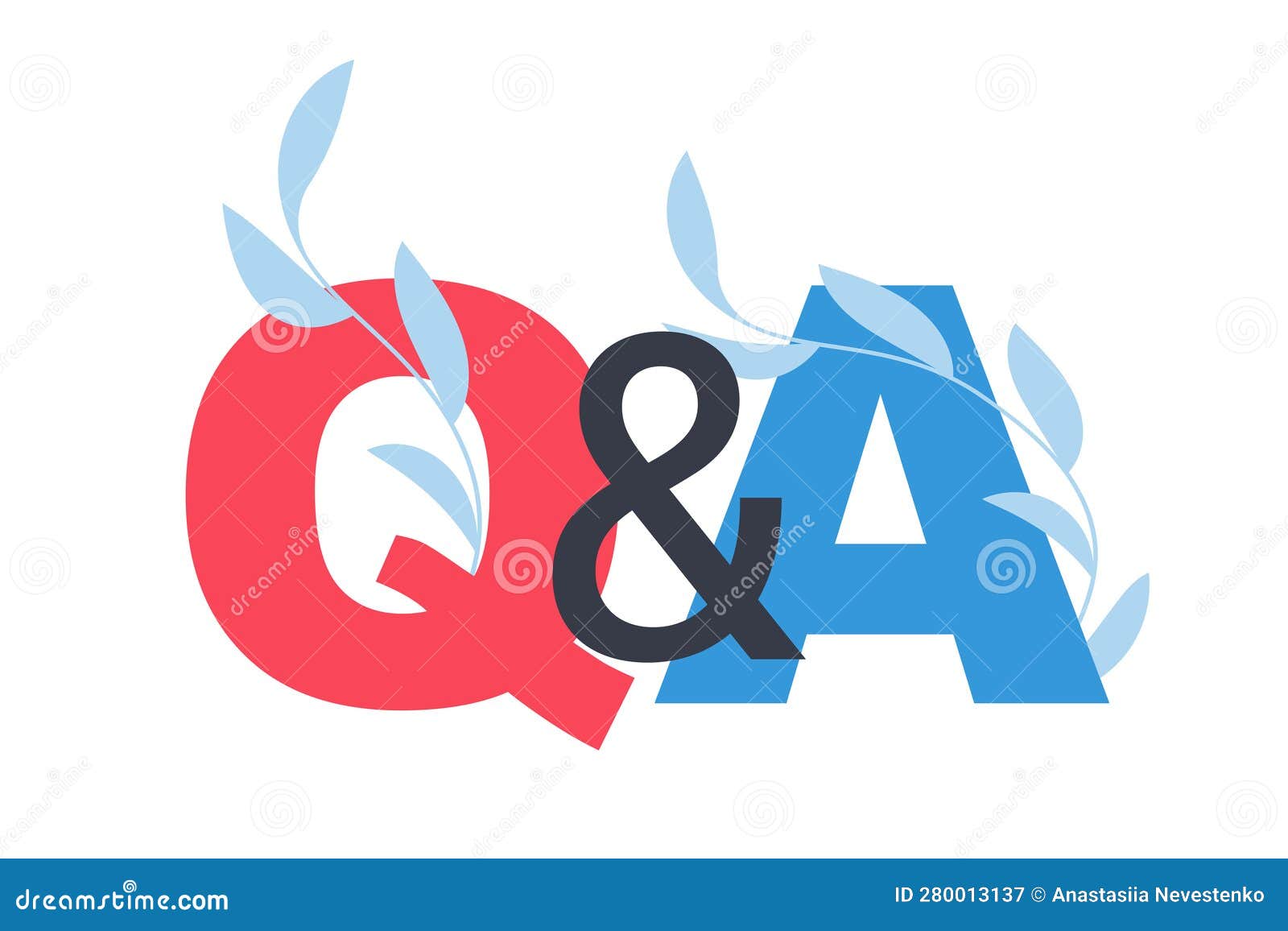 Question and Answer Concept. Letters Symbols Q and a Stock Vector ...