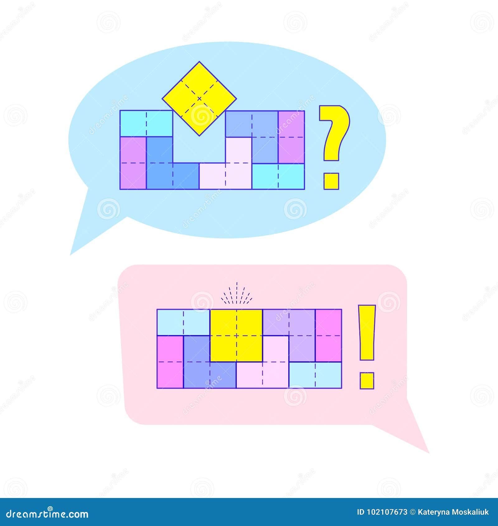 Question and Answer Concept with Puzzles in Speach Bubbles. Vector ...