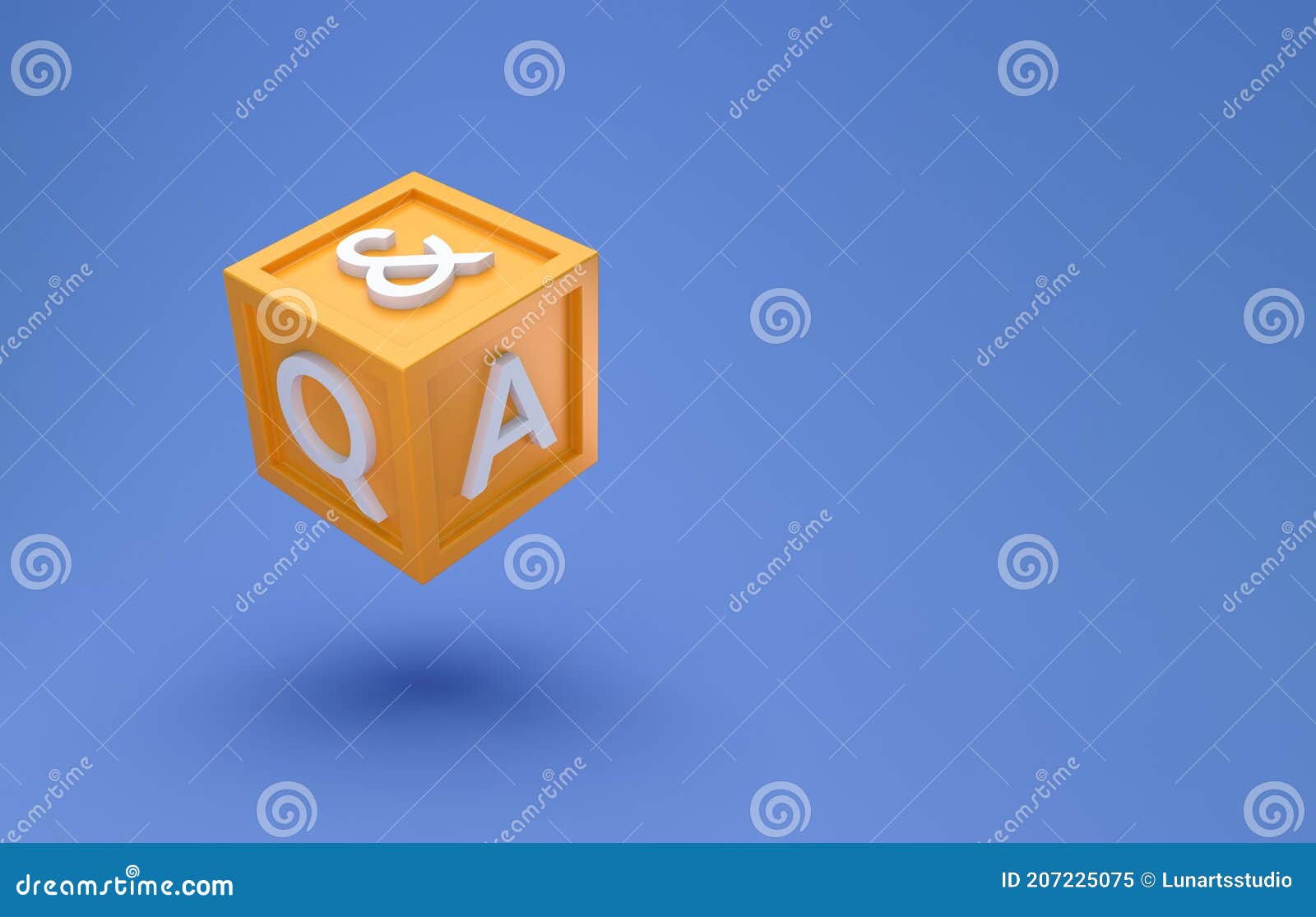 Question and Answer Cube Box Minimal Concept. Cartoon 3d QA Chat Bubble ...