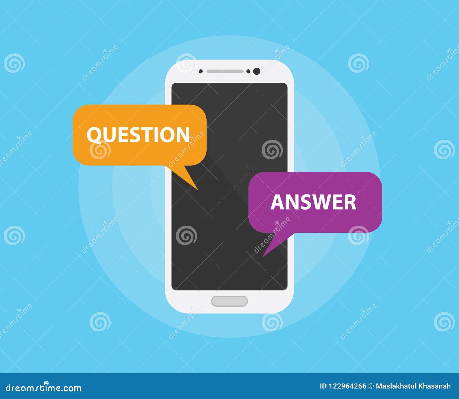 Question and Answer Faq with Smartphone and Bubble Speech Text Stock ...