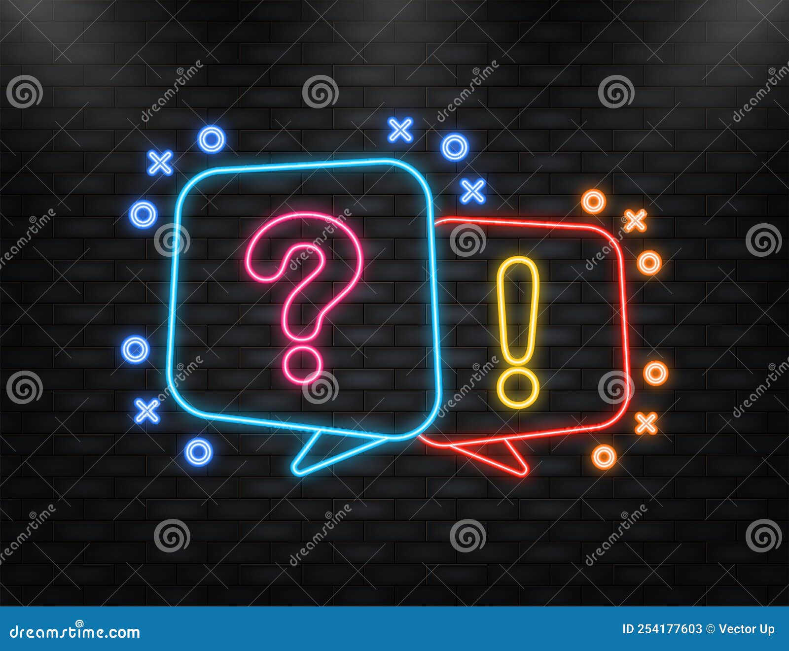 Question and Answer Flat Design Icon. Vector Illustration Stock Vector ...