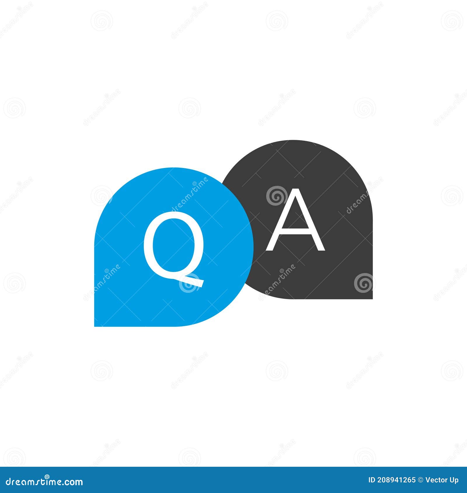 Question and Answer Flat Design Icon. Vector Illustration. Stock Vector ...