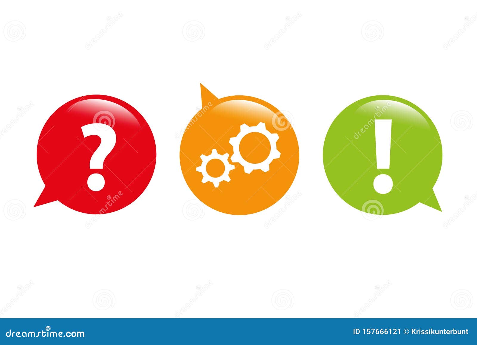 Question and Answer Gear Business Bubbles Stock Vector - Illustration ...