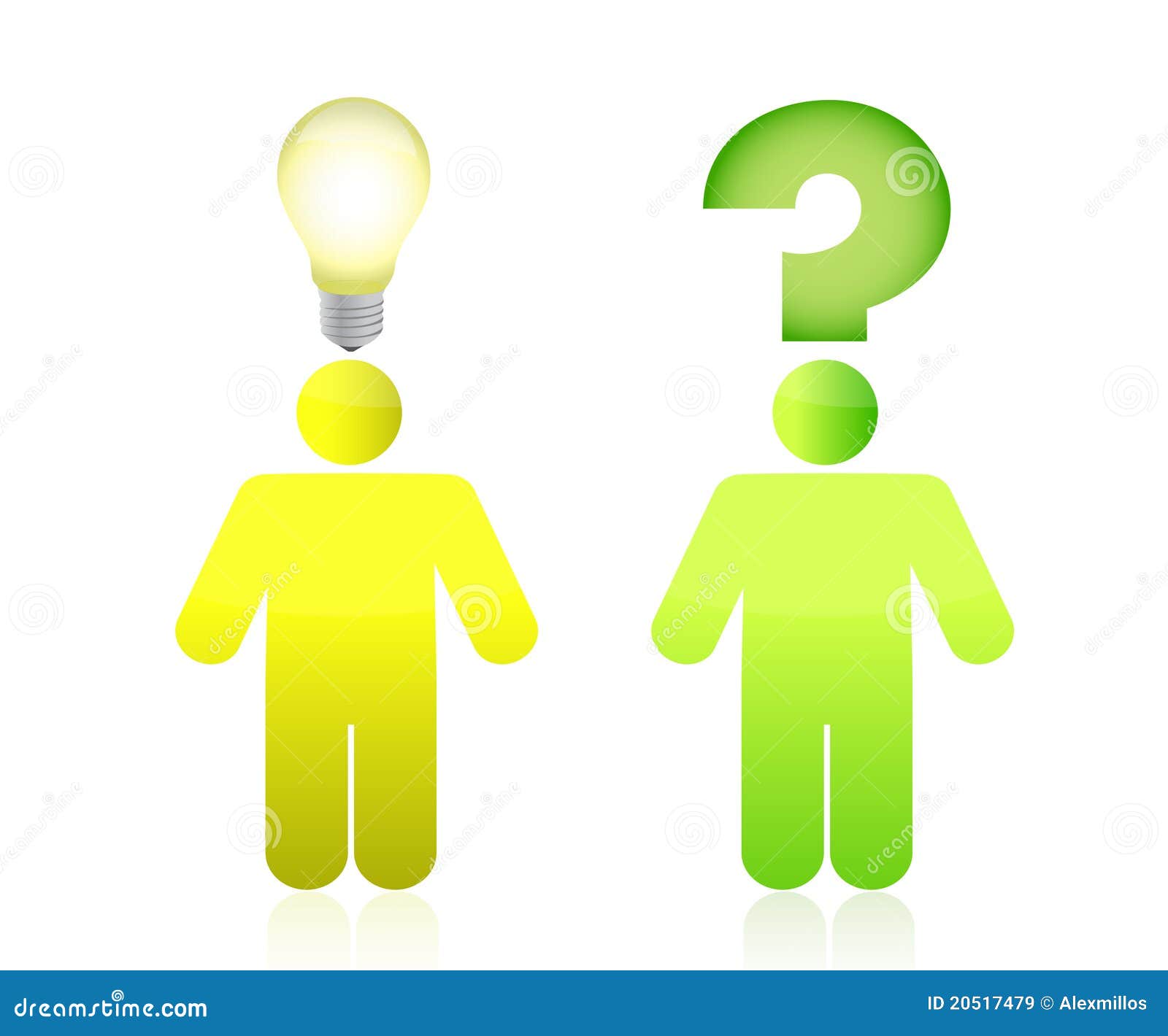 Question and Answer, Green and Yellow Color Stock Illustration ...