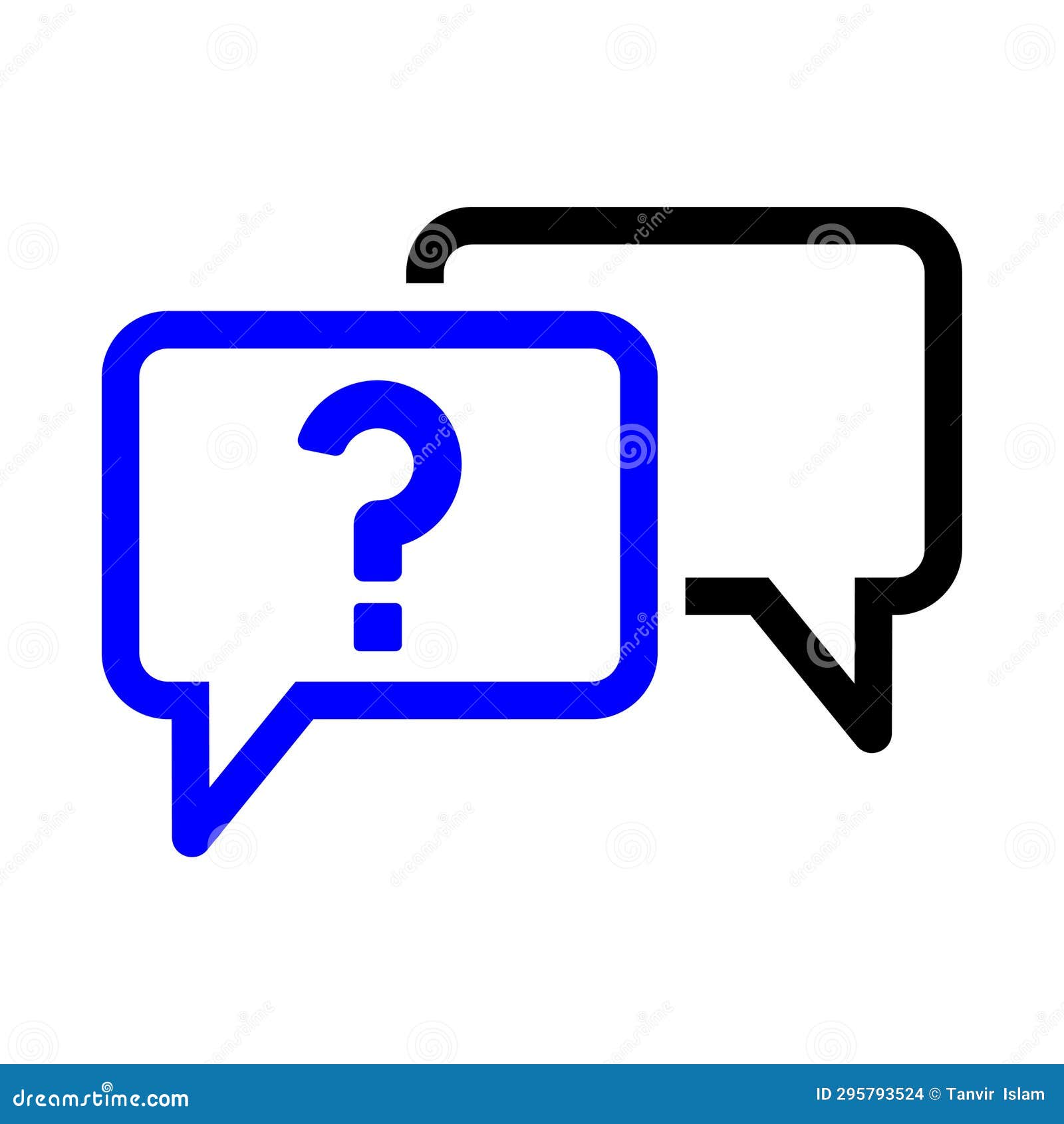 Question Answer Icon stock illustration. Illustration of vector - 295793524