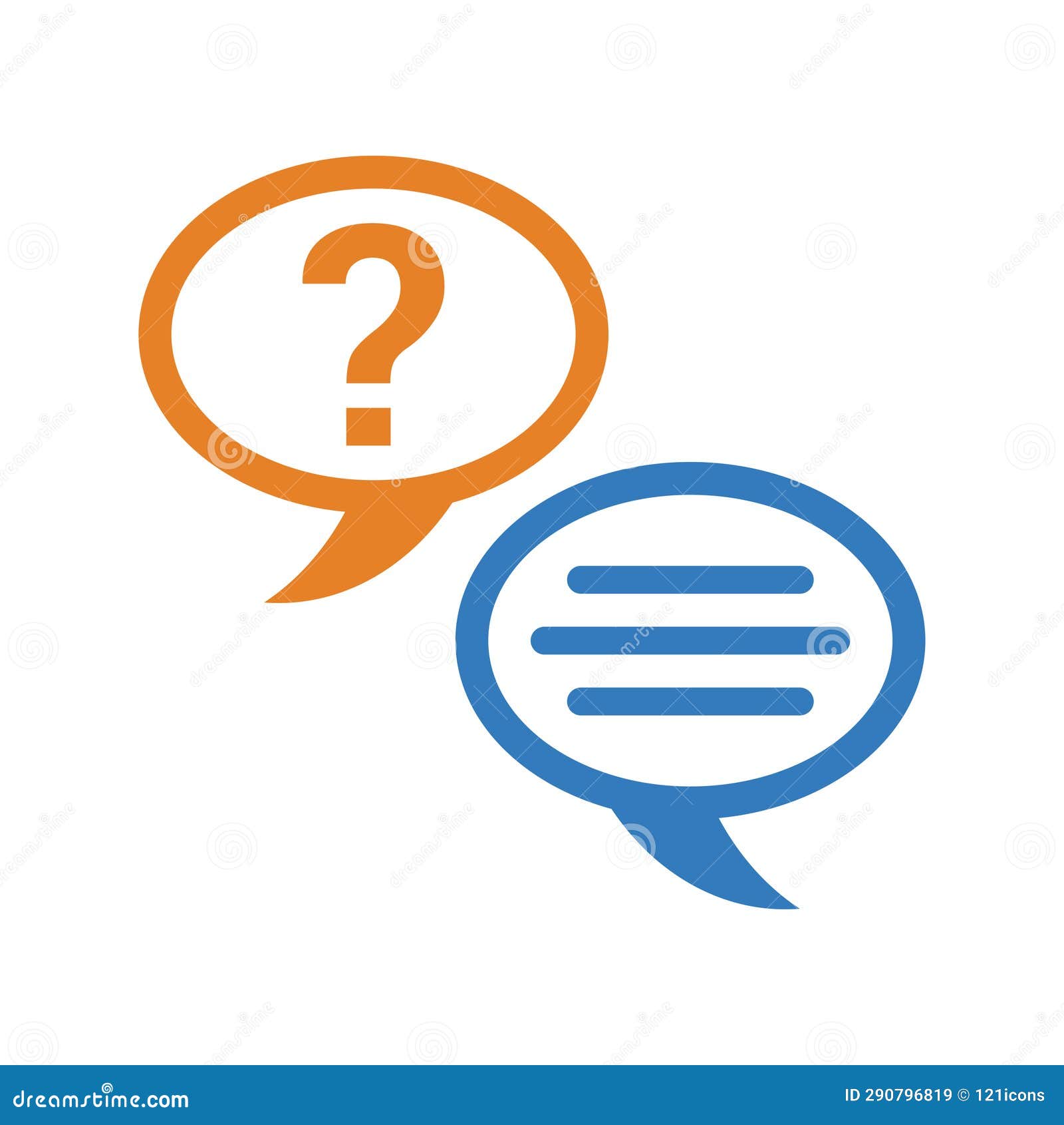 Question and Answer icon stock vector. Illustration of service - 290796819
