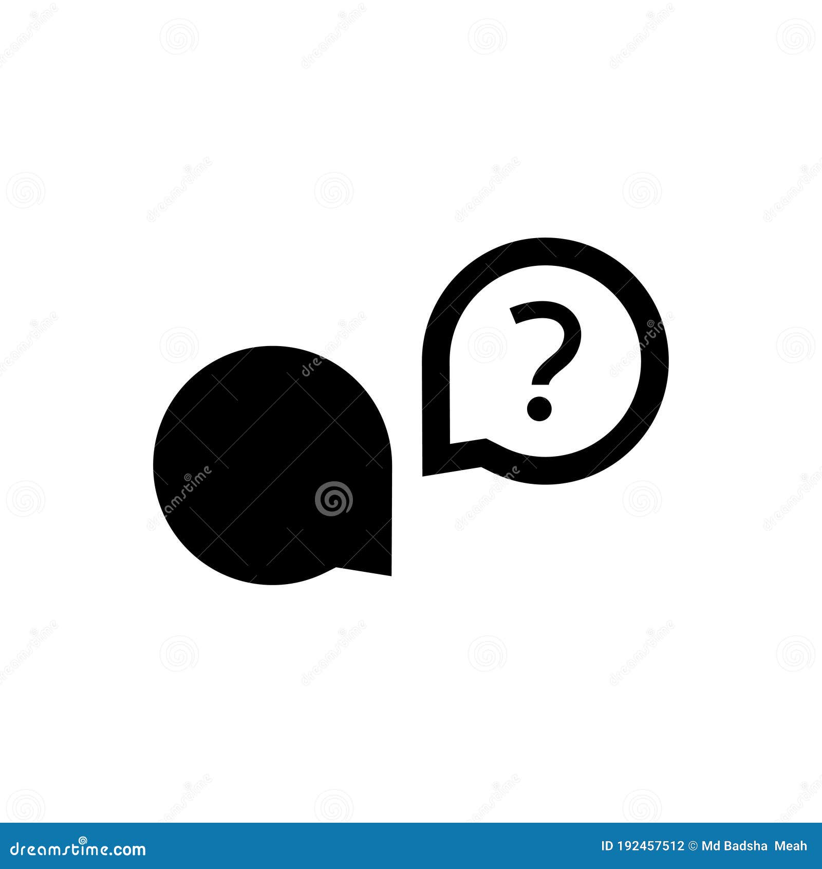Question & Answer Icon stock vector. Illustration of illustrations ...