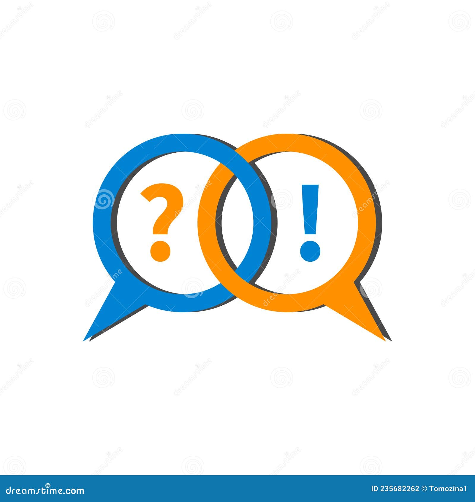 Question and Answer Icon, Two Bubble Comments Stock Vector ...