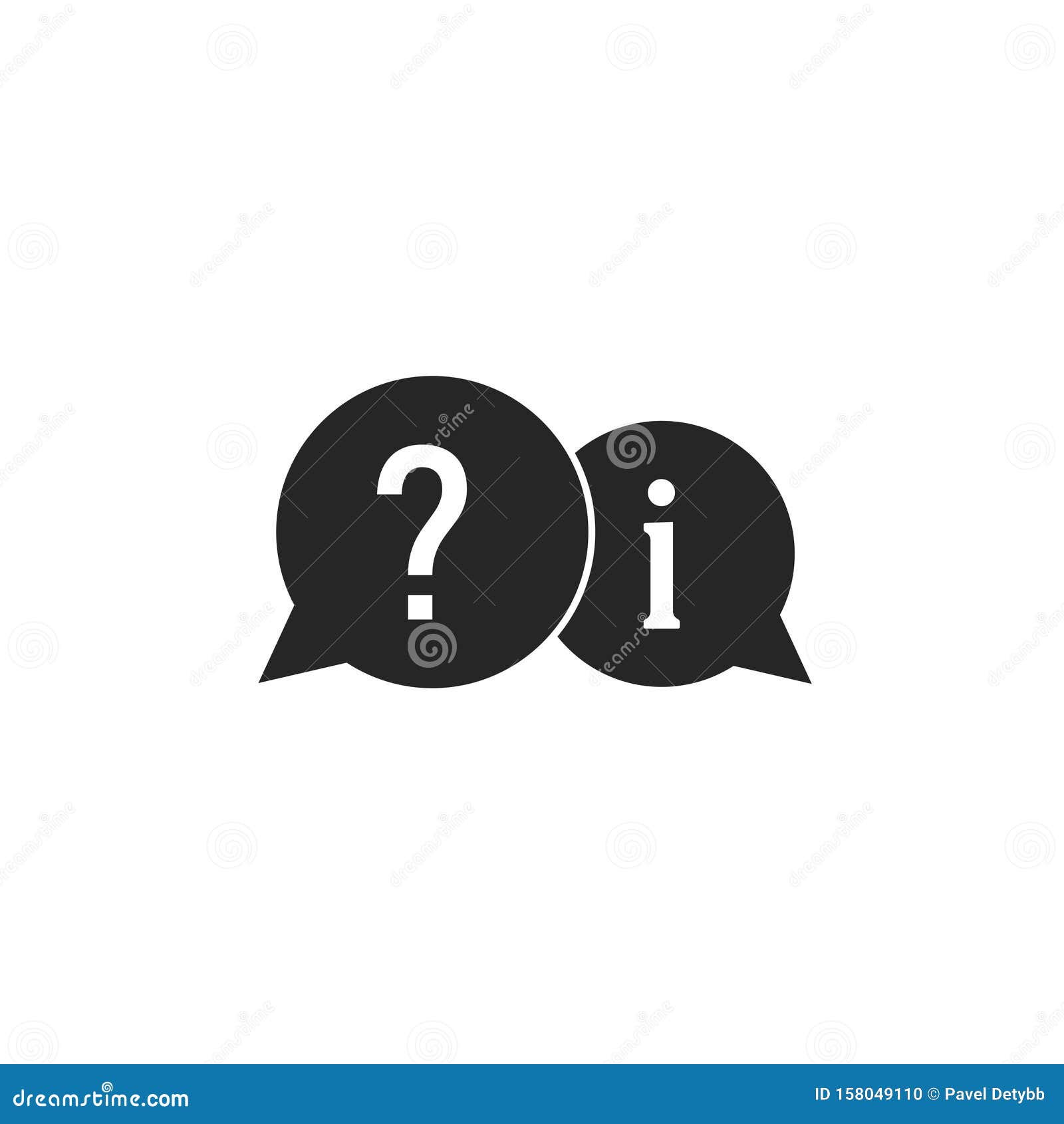 Question Answer Icon. Vector Illustration, Flat Design Stock ...