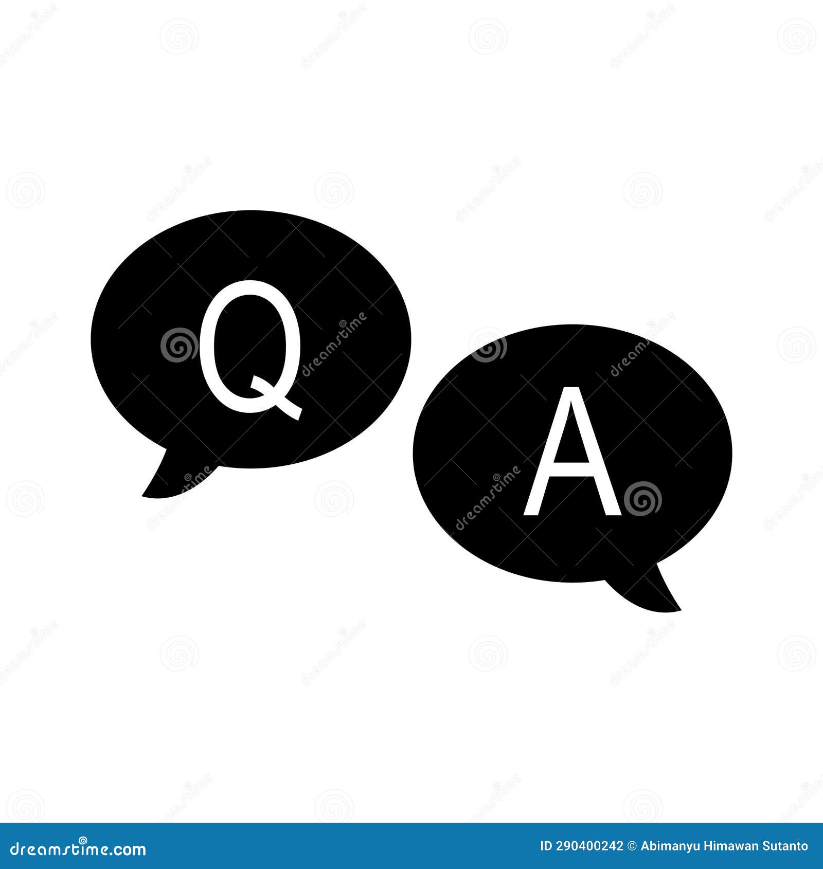Question and Answer Icon Vector Stock Illustration - Illustration of ...