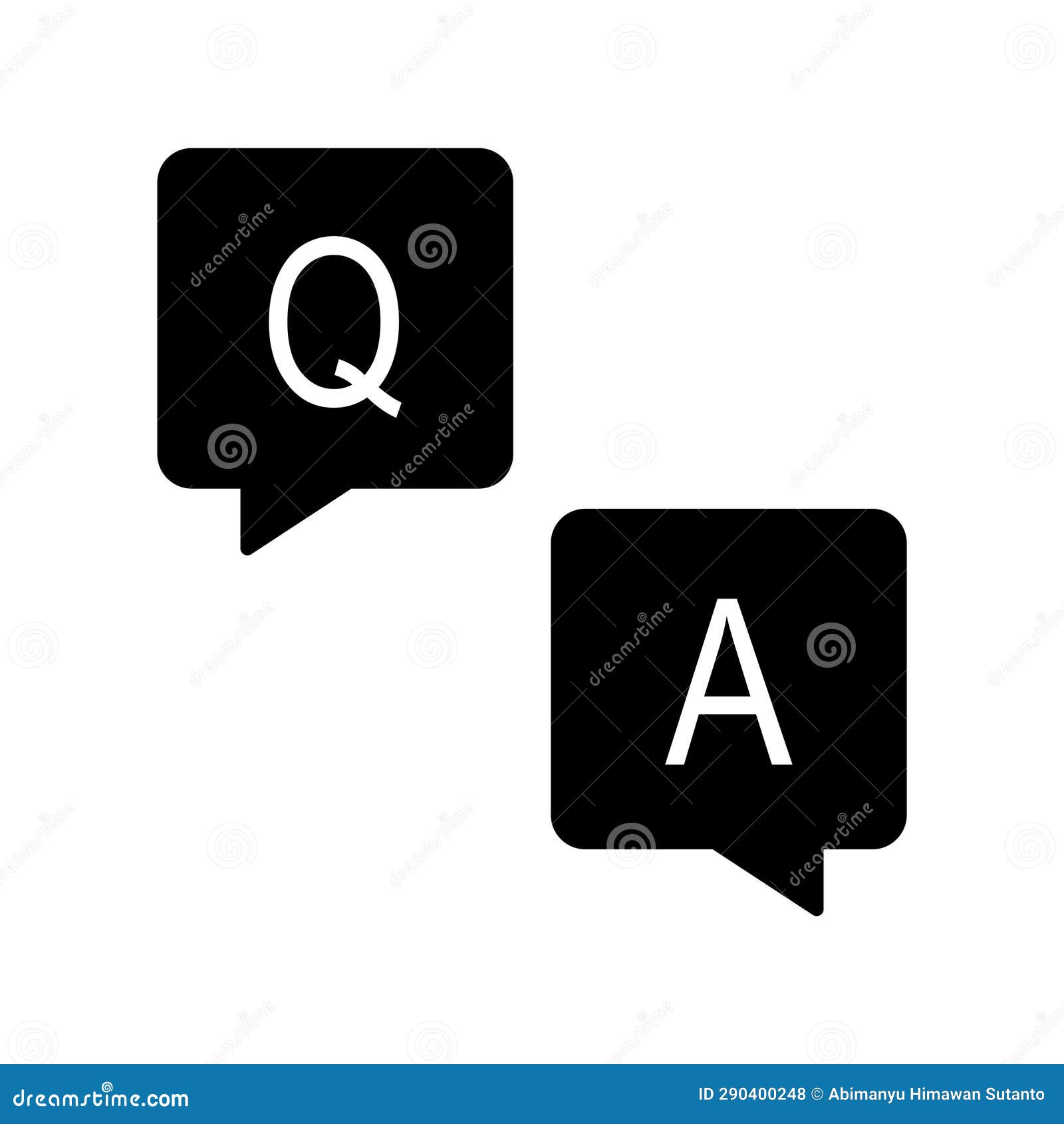 Question and Answer Icon Vector Stock Illustration - Illustration of ...