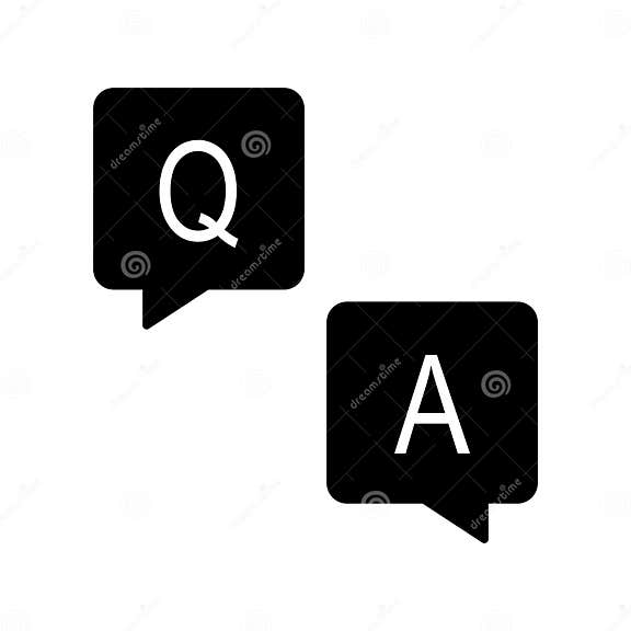 Question and Answer Icon Vector Stock Illustration - Illustration of ...