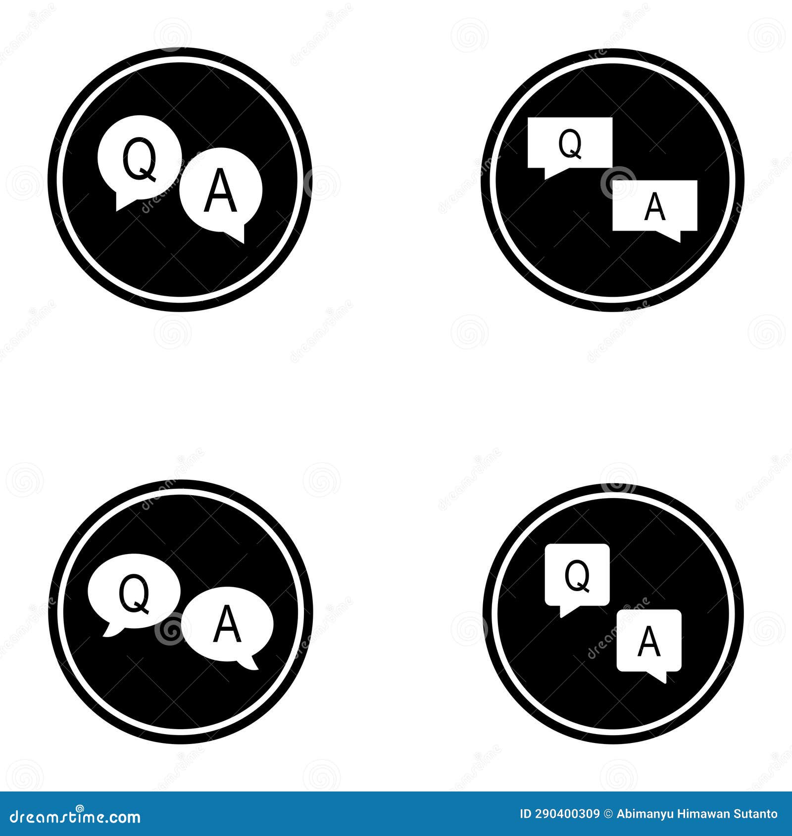 Question and Answer Icon Vector Stock Illustration - Illustration of ...