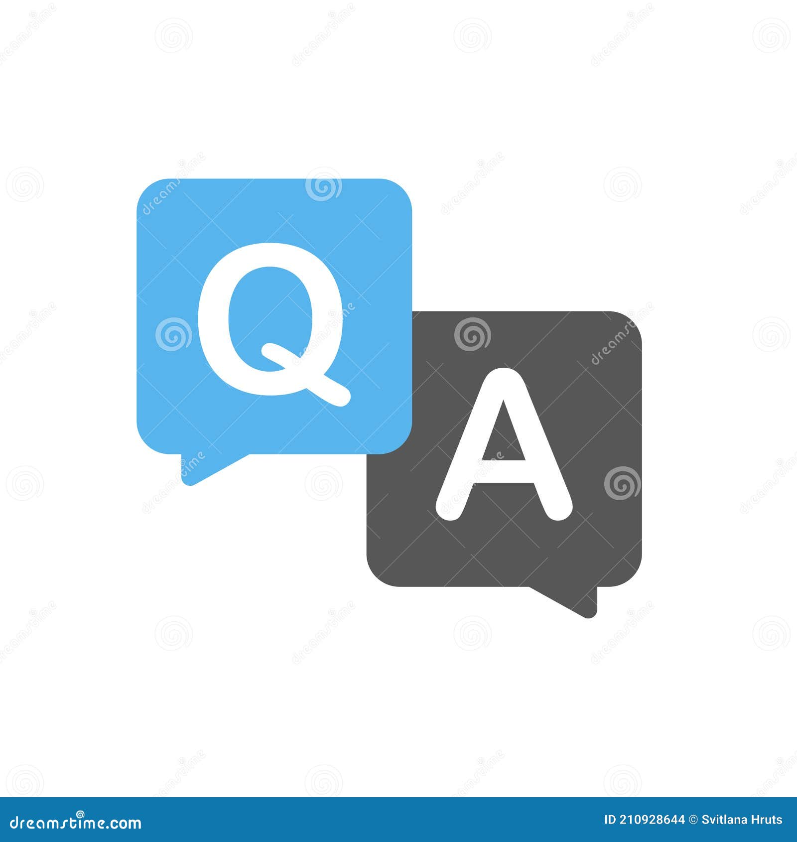 Question and Answer Icon on White Backdrop. Abstract Concept Background ...