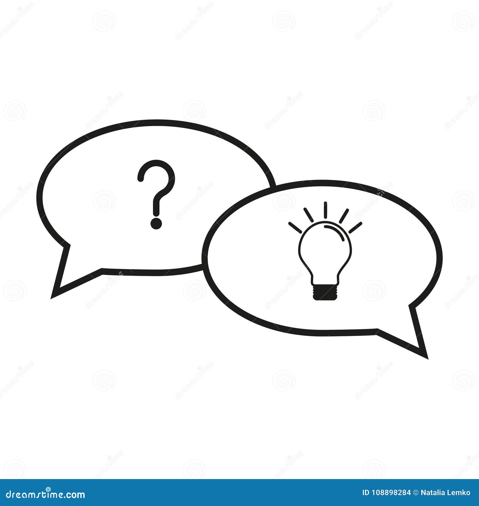 Question and answer icons stock vector. Illustration of questions ...