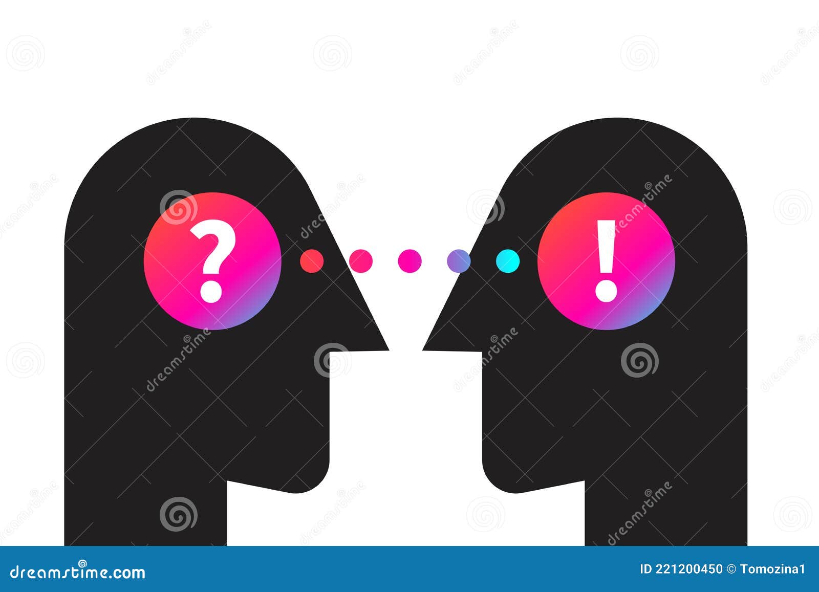 Question and Answer Illustration. Consulting Icon Stock Vector ...