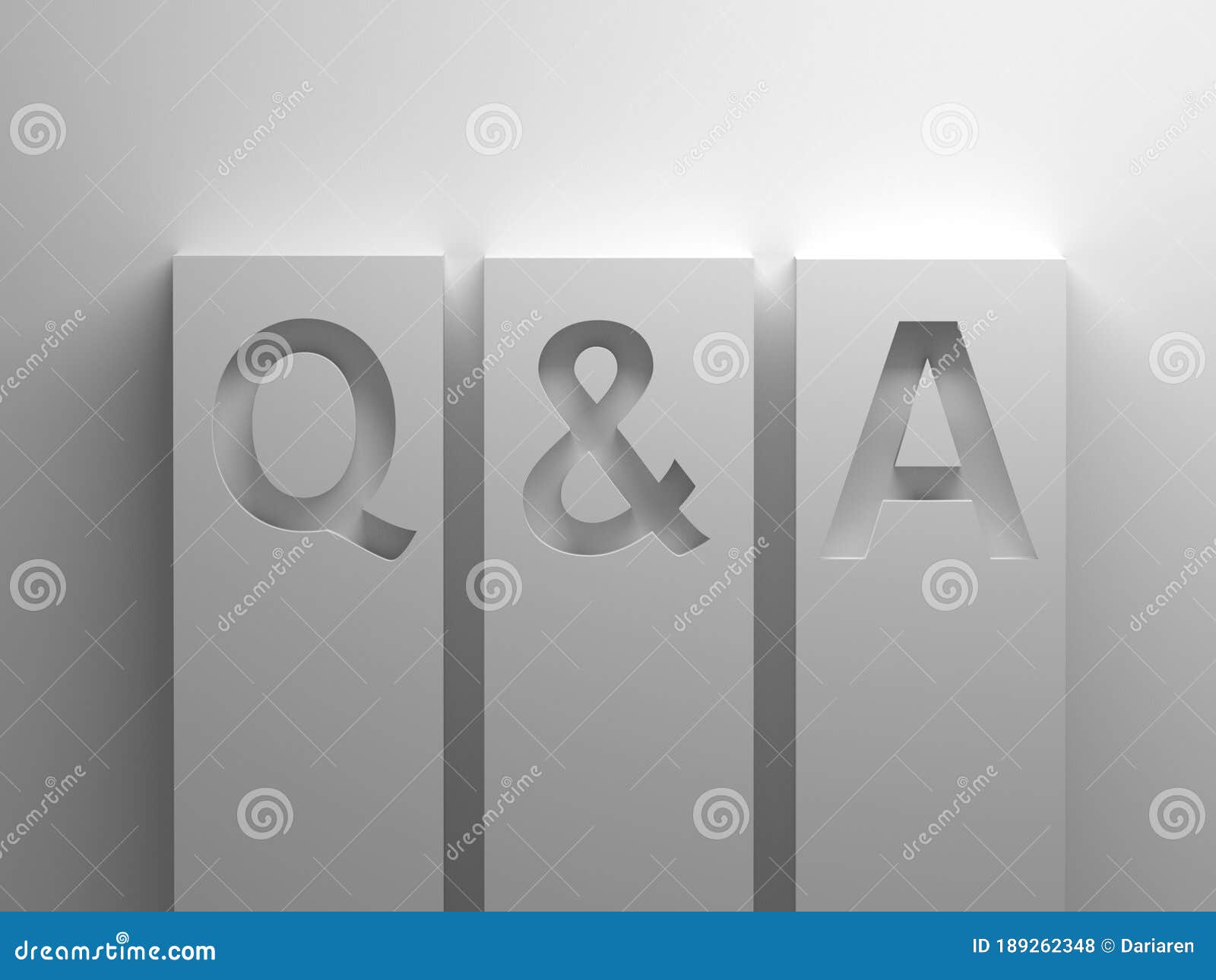 Question and Answer Letters with Depth Effect Stock Illustration ...