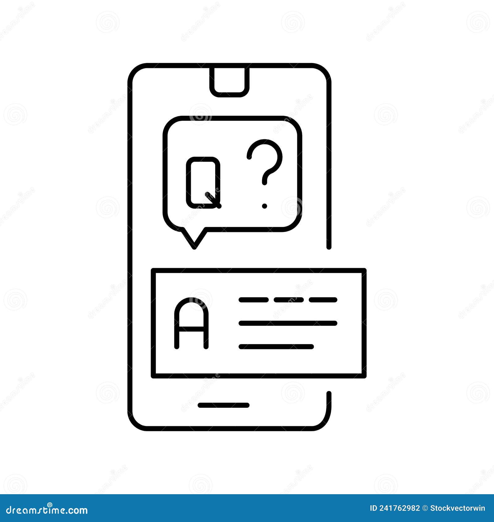 Question and Answer Line Icon Vector Illustration Stock Vector ...