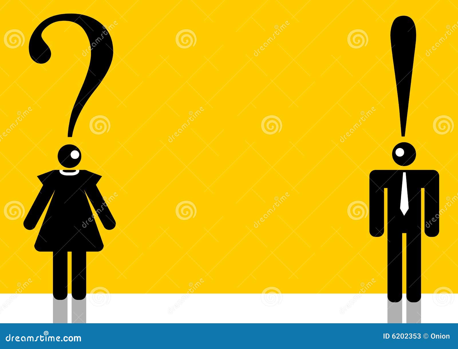 Question and Answer Man Woman Stock Illustration - Illustration of sign ...