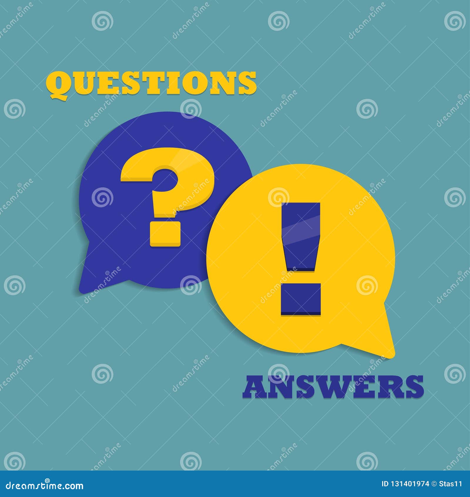 Question and Answer Mark in Speech Bubble in a Flat Design Stock Vector ...