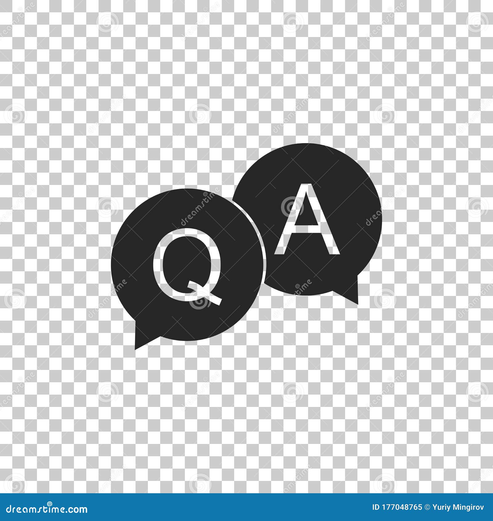 Question and Answer Mark in Speech Bubble Icon Isolated on Transparent ...