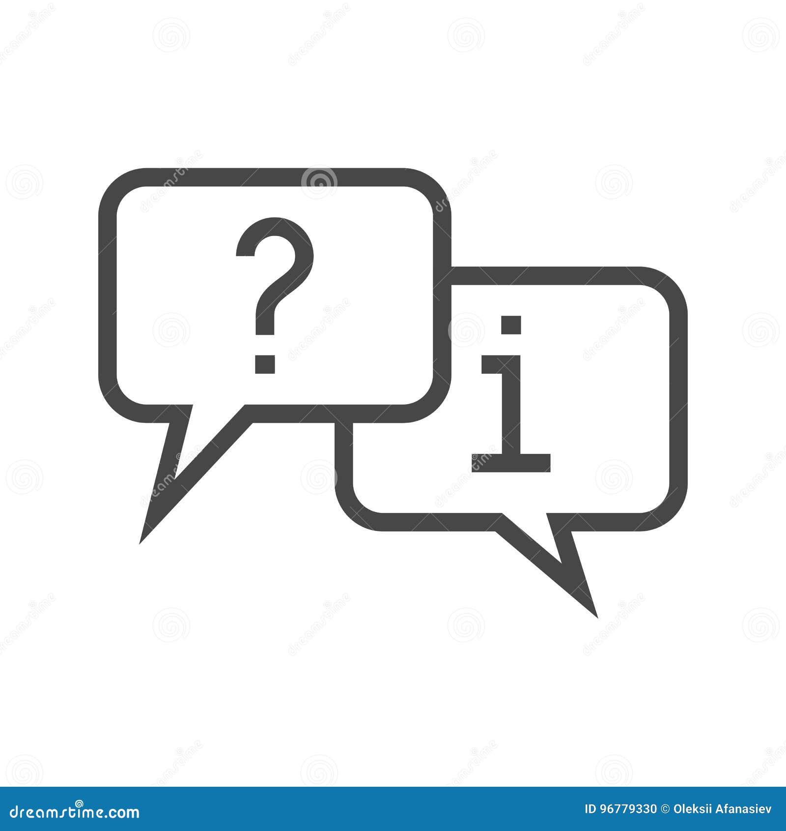 Question and Answer Mark in Speech Bubble Stock Vector - Illustration ...