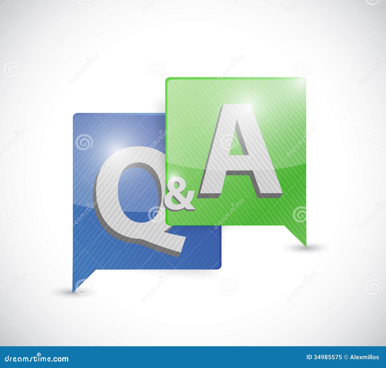 Question and Answer Message Bubble Illustration Stock Illustration ...