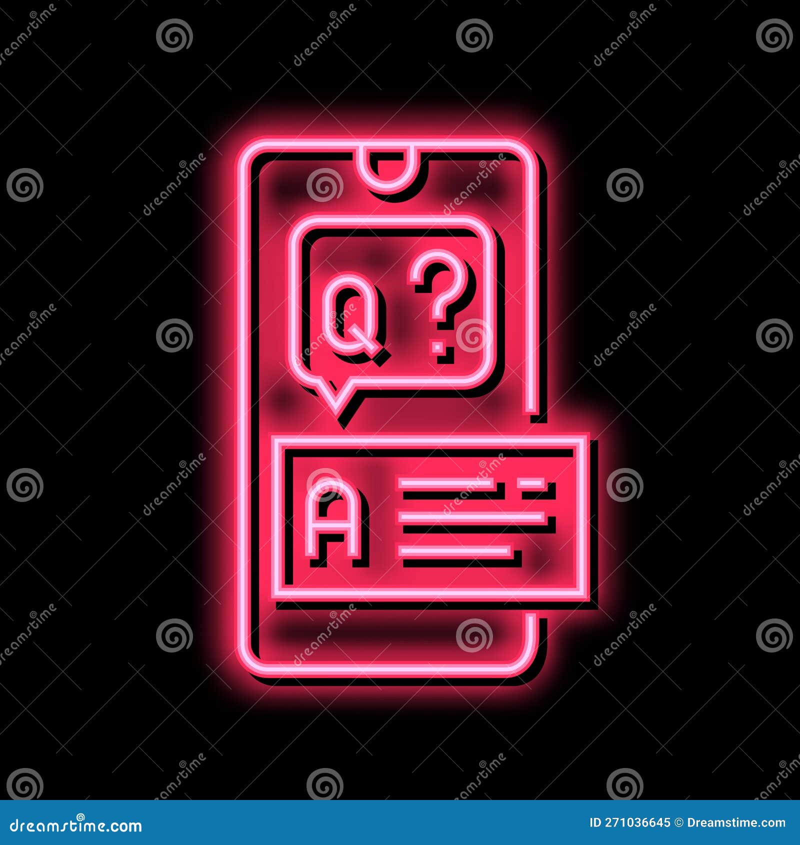 Question and Answer Neon Glow Icon Illustration Stock Vector ...