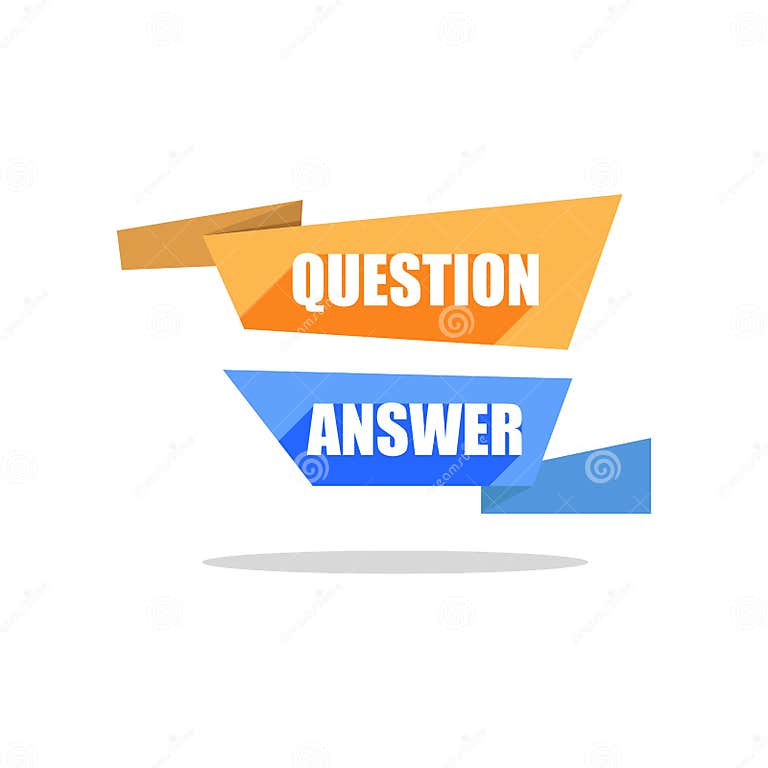 Question and Answer Origami Ribbon Stock Illustration - Illustration of ...