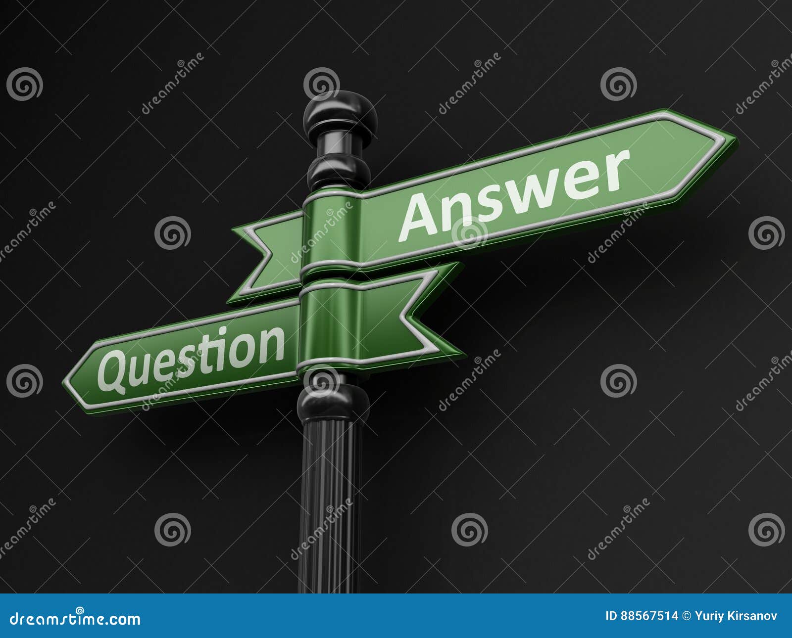 Question and Answer Pointers on Signpost Stock Illustration ...