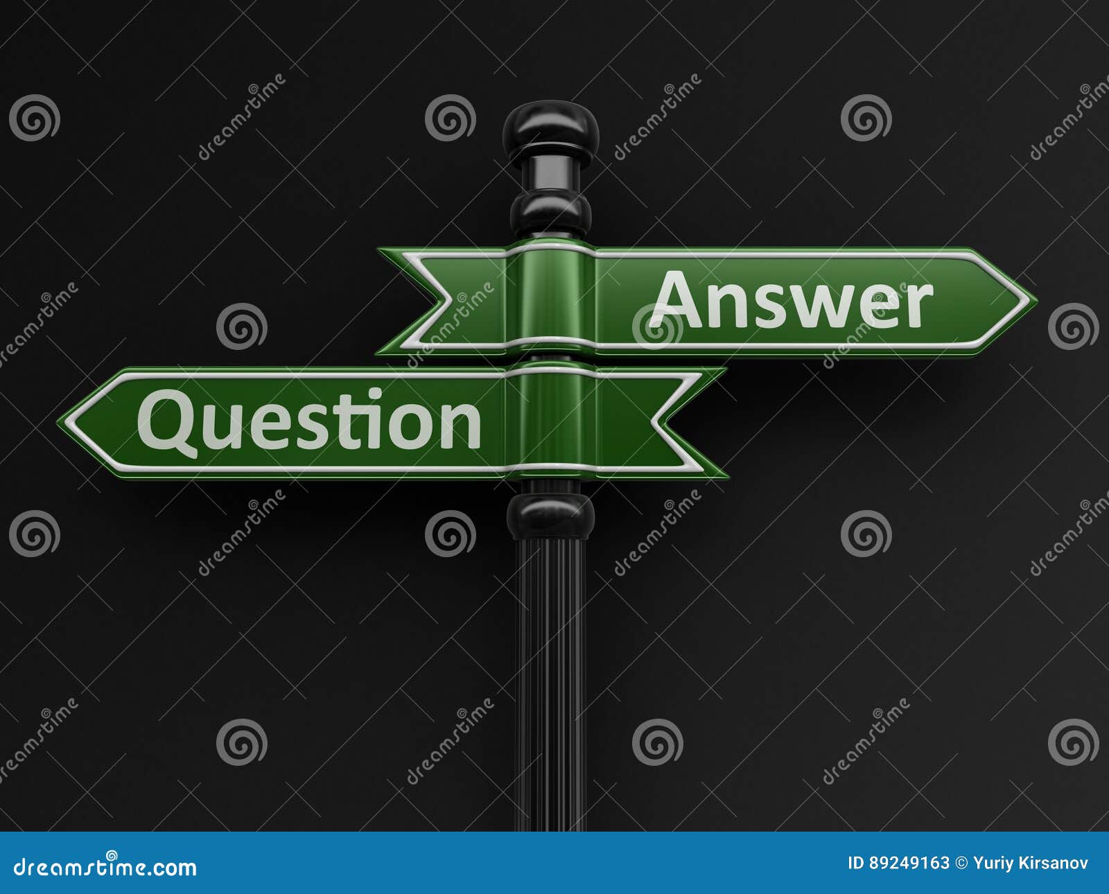 Question and Answer Pointers on Signpost Stock Illustration ...