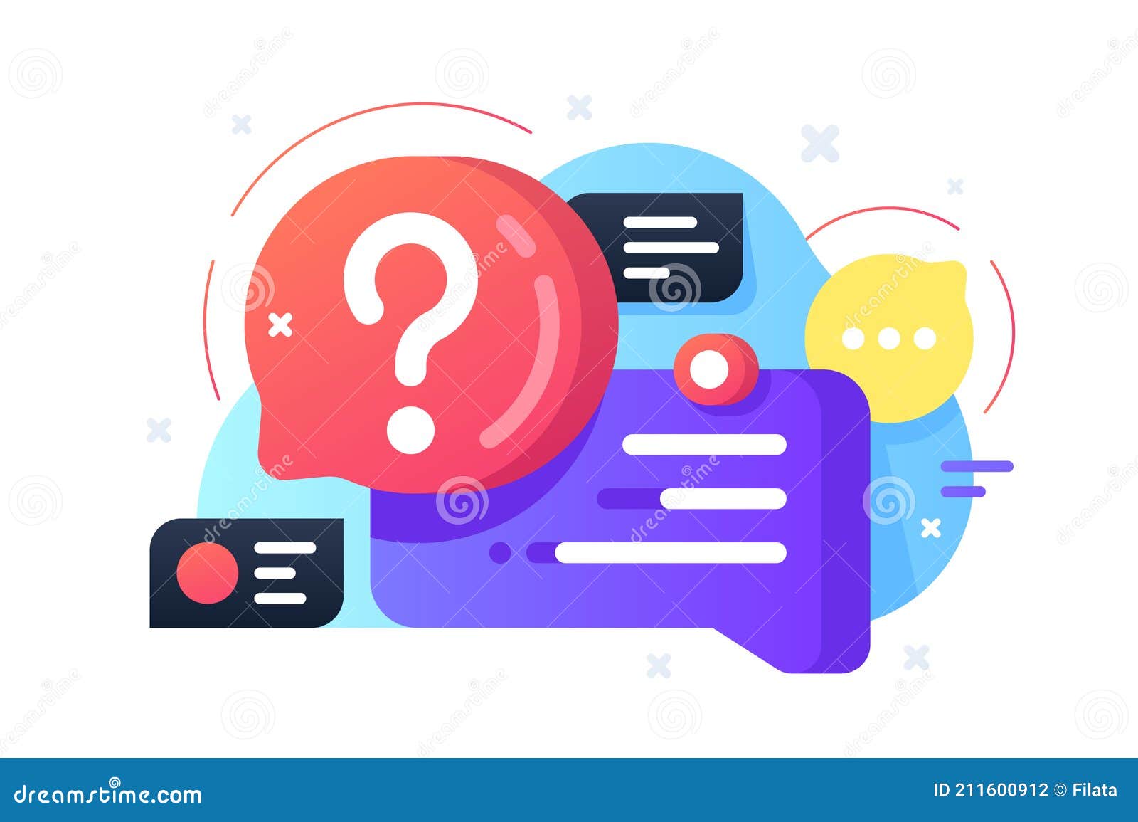 Question and answer stock vector. Illustration of speech - 211600912