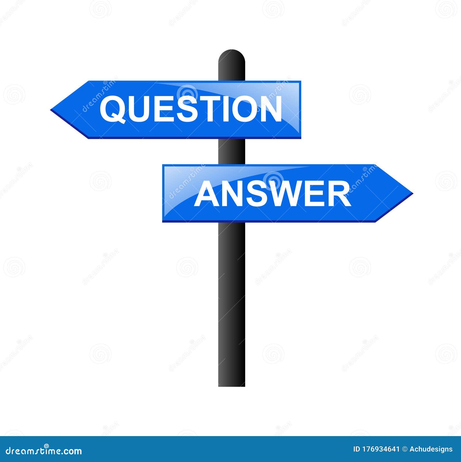 Question answer signposts stock vector. Illustration of innovation ...